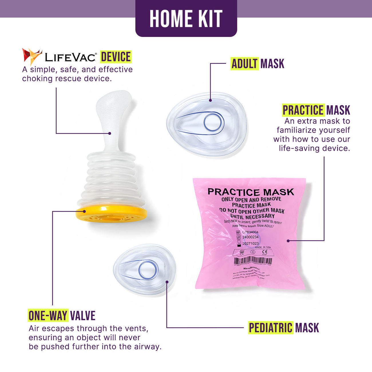 LifeVac 1 Home Kit 2 Travel Kit Bundle